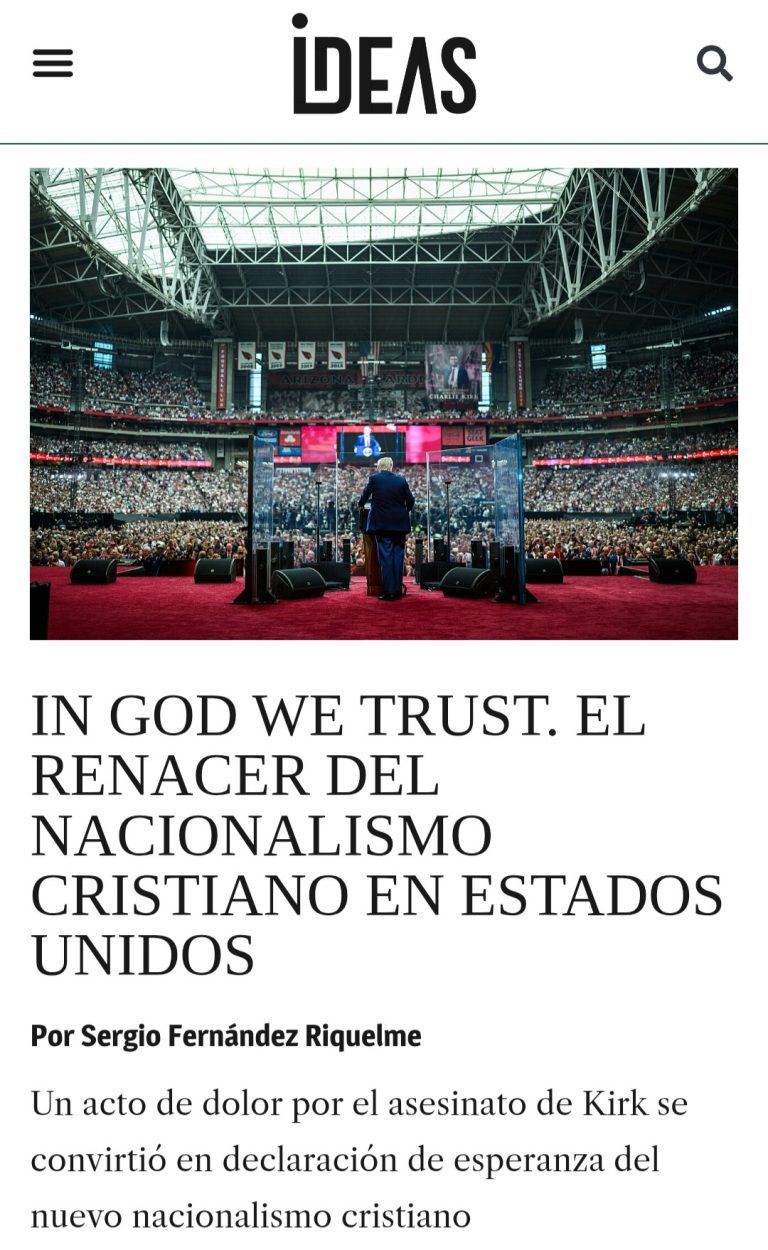 In God we trust. En La Gaceta – Sergio Fernández Riquelme